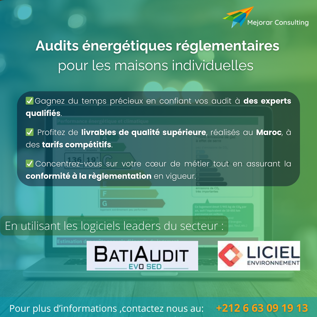 Audit Énergétique Réglementaire en France : MEJORAR CONSULTING Maroc ...